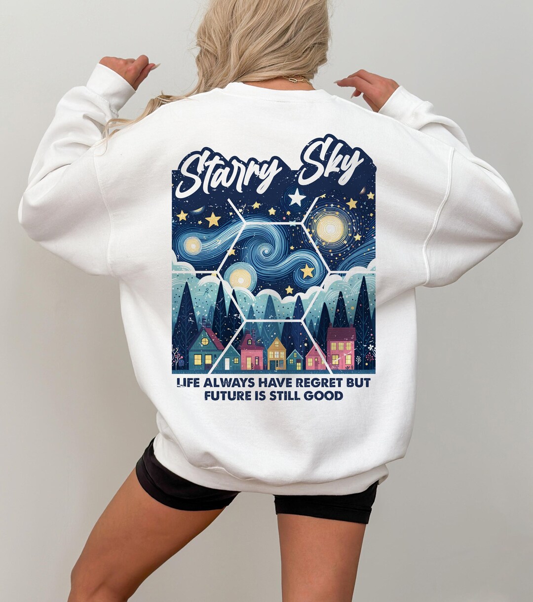 Starry Sky Sweatshirt, Star Galaxy Space Shirt, Milky Way T-shirts ...