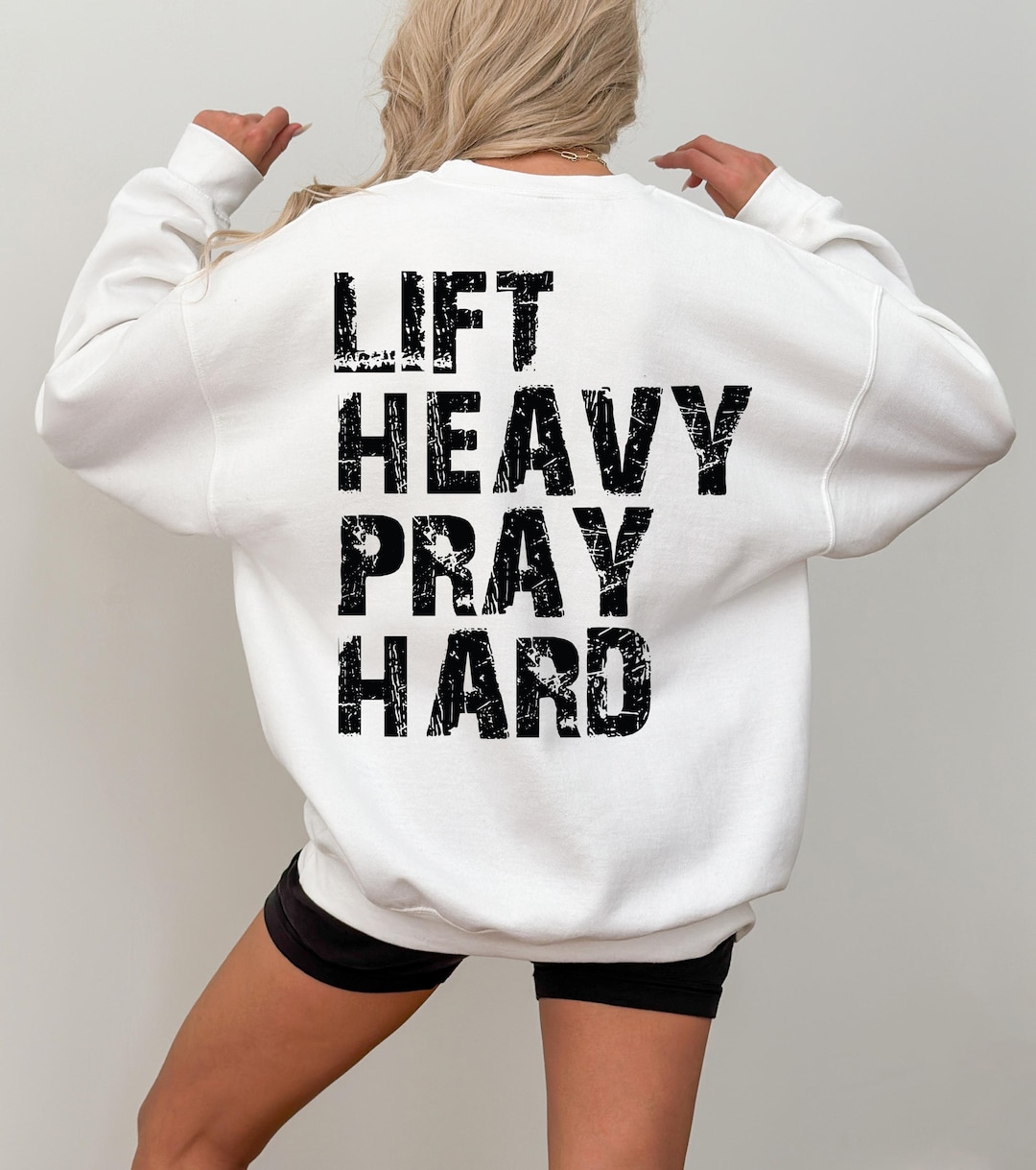 Lift Heavy Pray Hard Sweatshirt, Christ Gym Buddy Shirt for Christian ...