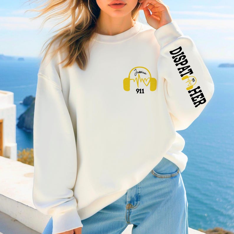 Custom Dispatcher Sweatshirt, Personalized 911 Dispatcher Shirt, Funny ...