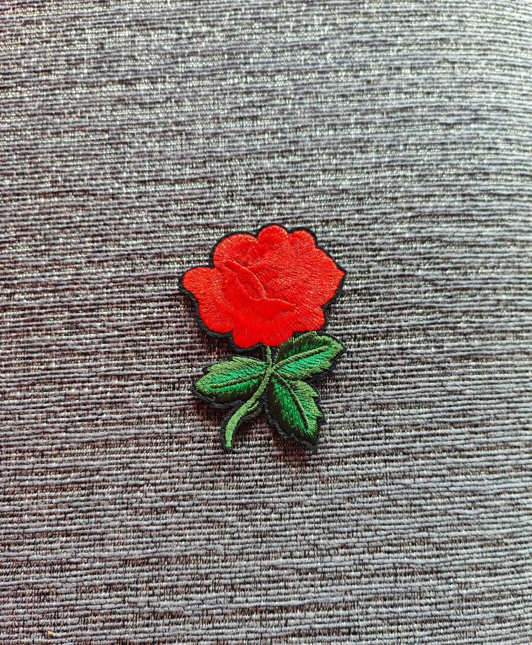 Red Rose Embroidery Patch: Iron-on Applique (70mm X 51mm) - Etsy
