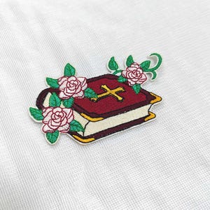 Religious Bible, Christian Book Embroidery Patch, Books Patch. Hat ...