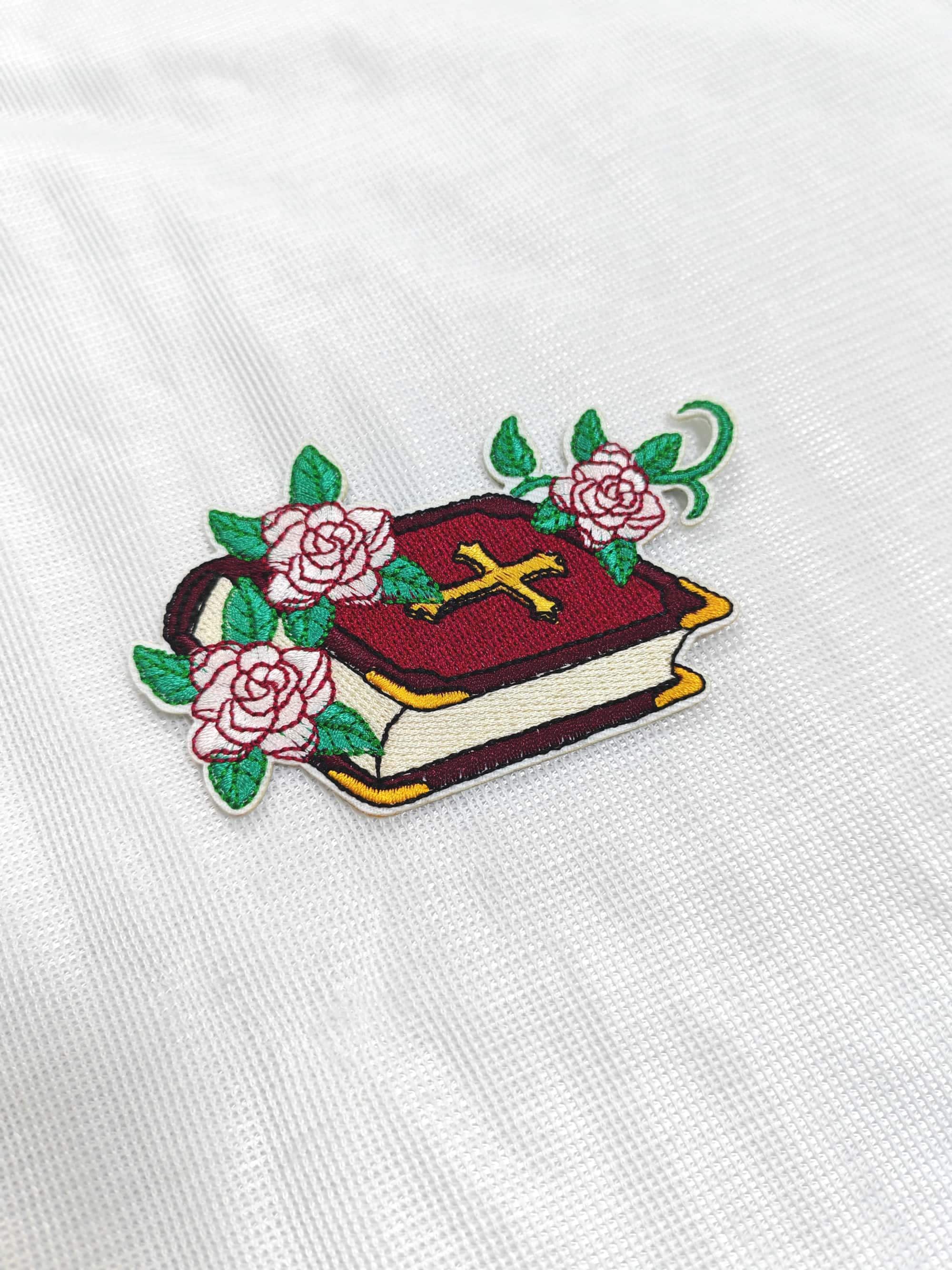 Religious Bible, Christian Book Embroidery Patch, Books Patch. Hat ...