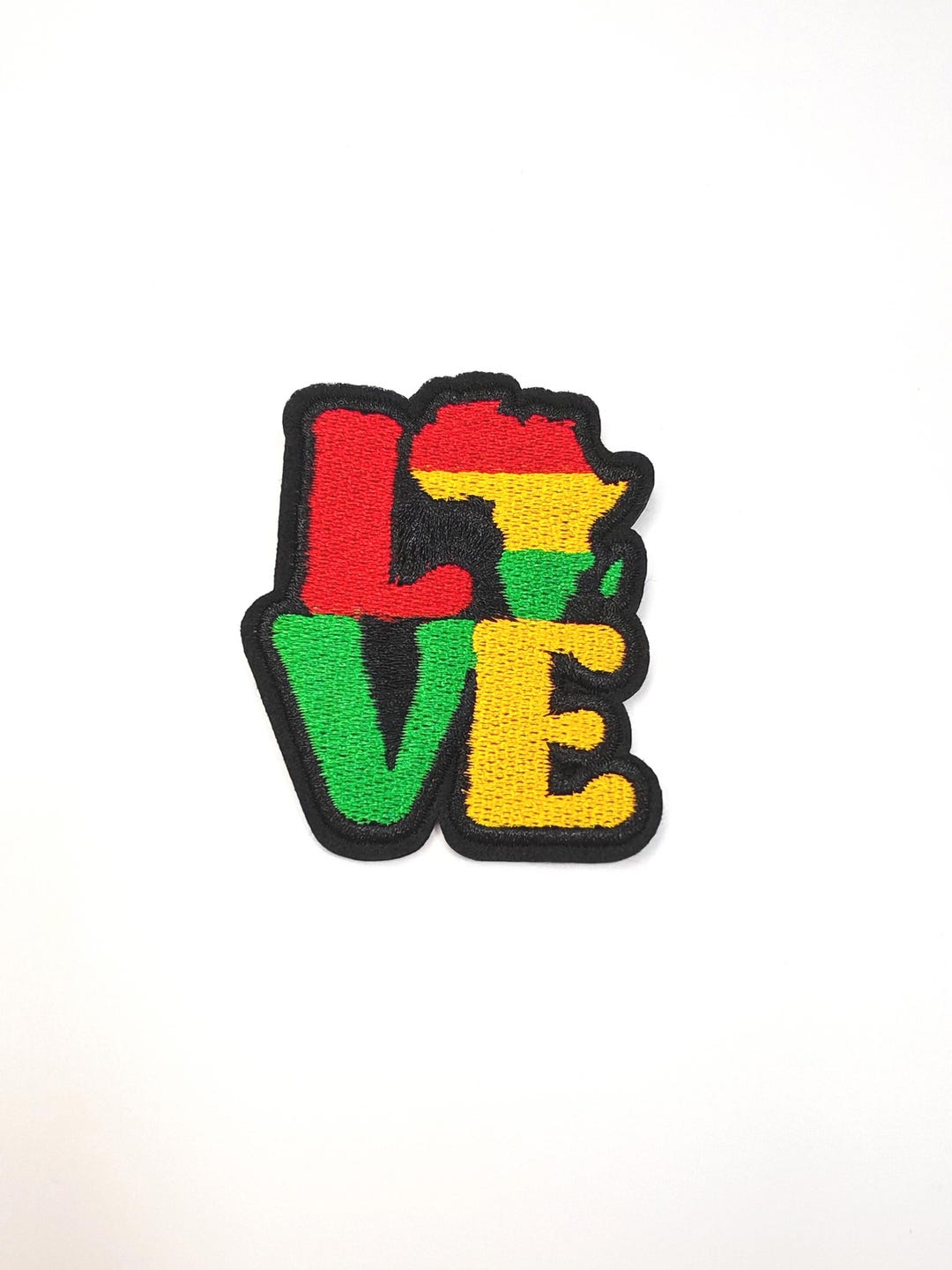 Africa Map Embroidery Patch: Colorful DIY Iron-on Applique (5.4x6.8cm ...