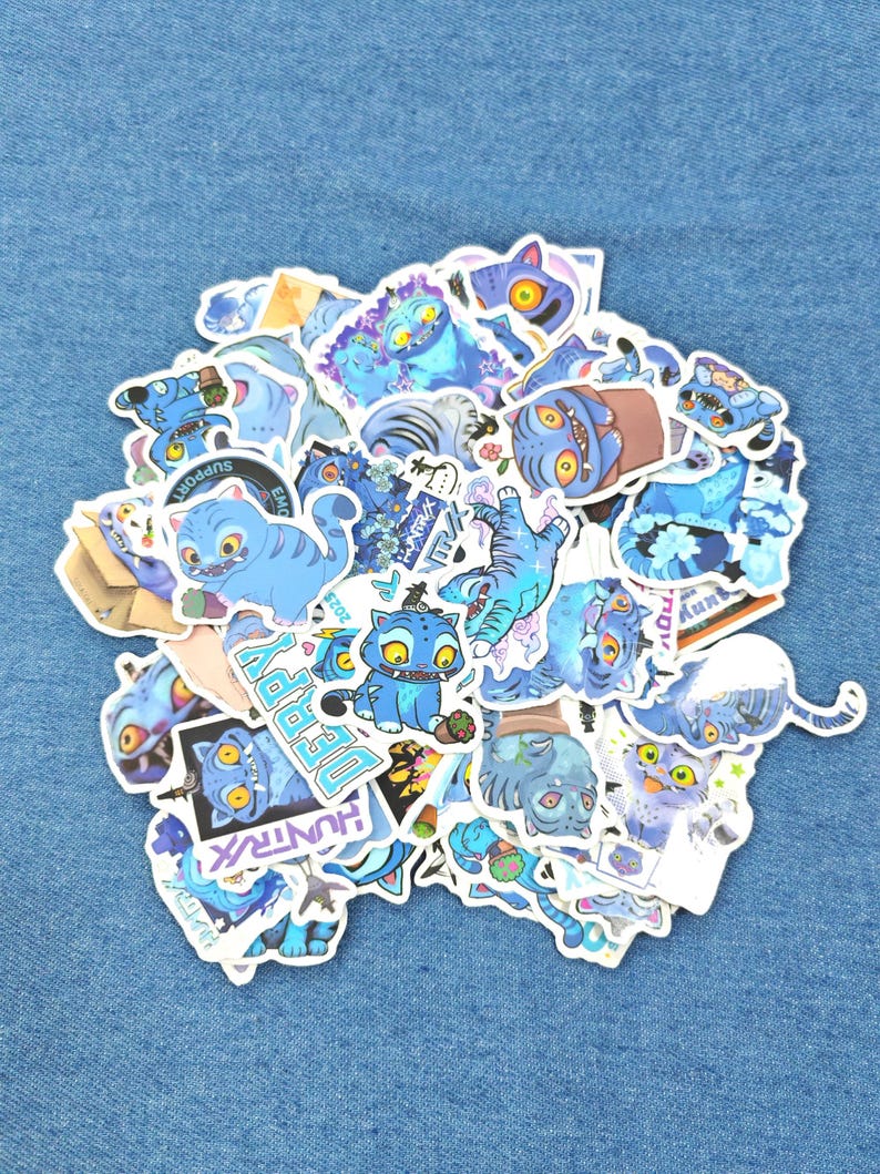 Adorable Derpy Tiger Stickers - 60- Piece Pack for Endless Creativity ...