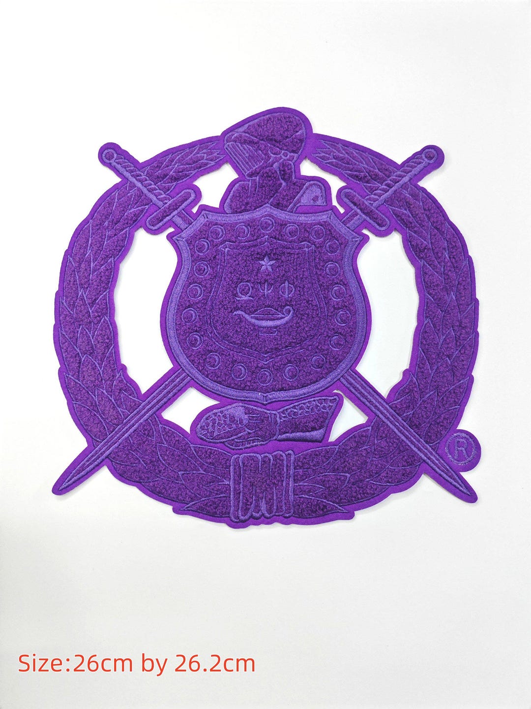 OMEGA PSI PHI Patch, Large Patch, Purple Patch, Big Iron on Patch ...