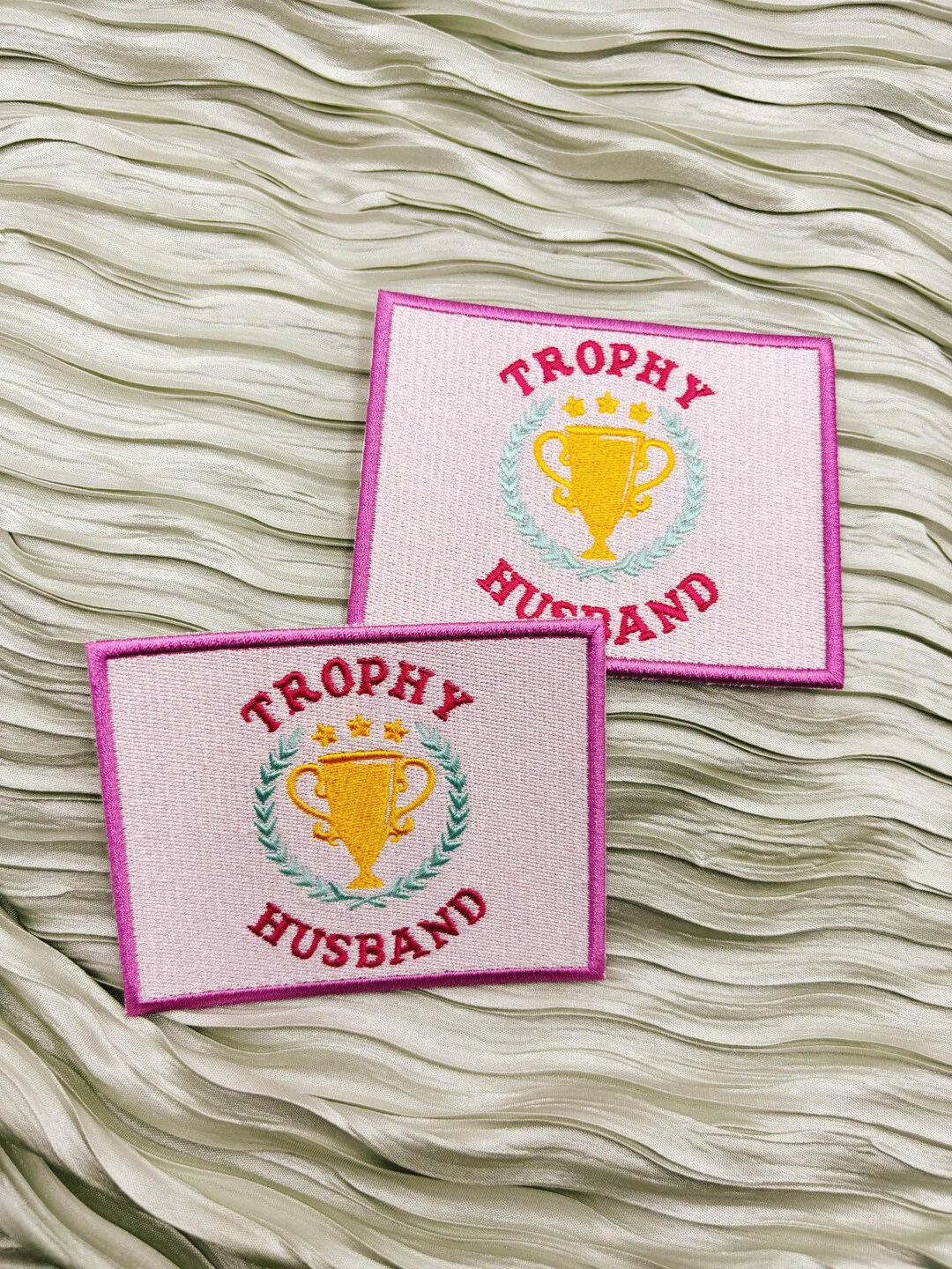 Trophy Husband Patch: Embroidered Iron-on Applique - Etsy