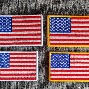 American Flag Embroidery Patch, USA Flag Patch, Iron on Patch, Applique ...