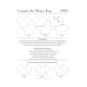 New! Count the Ways PDF Sewing Pattern - Etsy