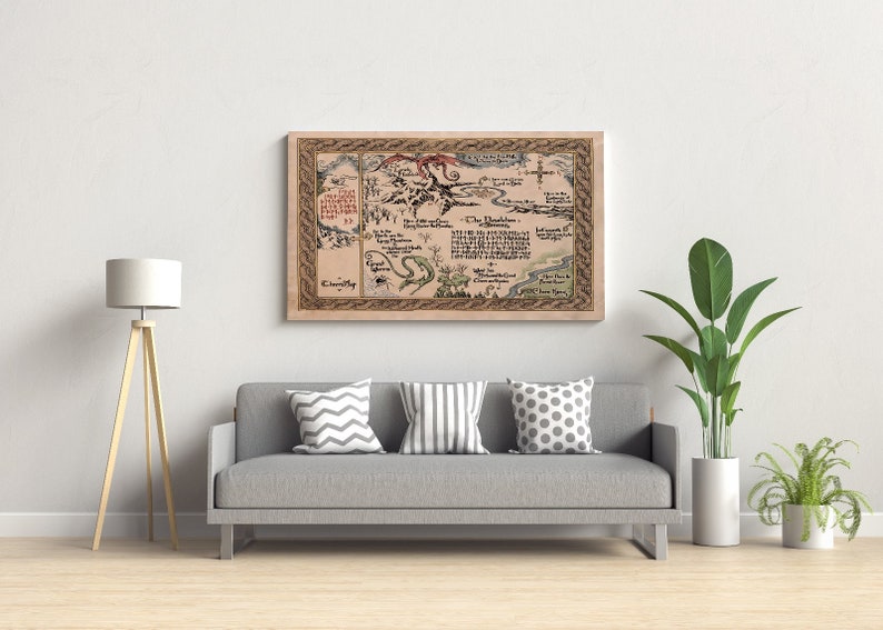 Fantasy Map Canvas Wall Art: Lord of Decor, Extra Large Print - Etsy