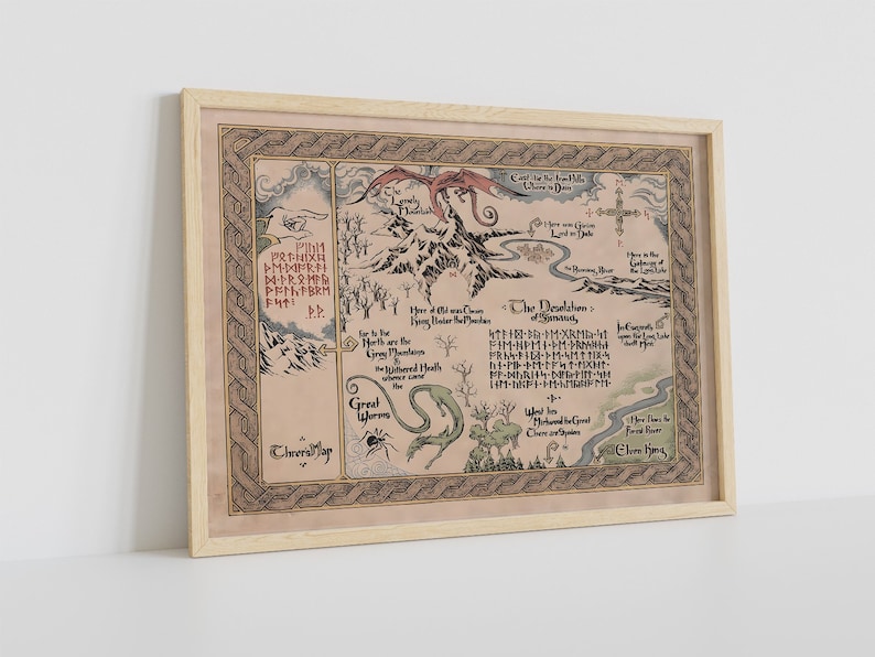 Fantasy Map Canvas Wall Art: Lord of Decor, Extra Large Print - Etsy
