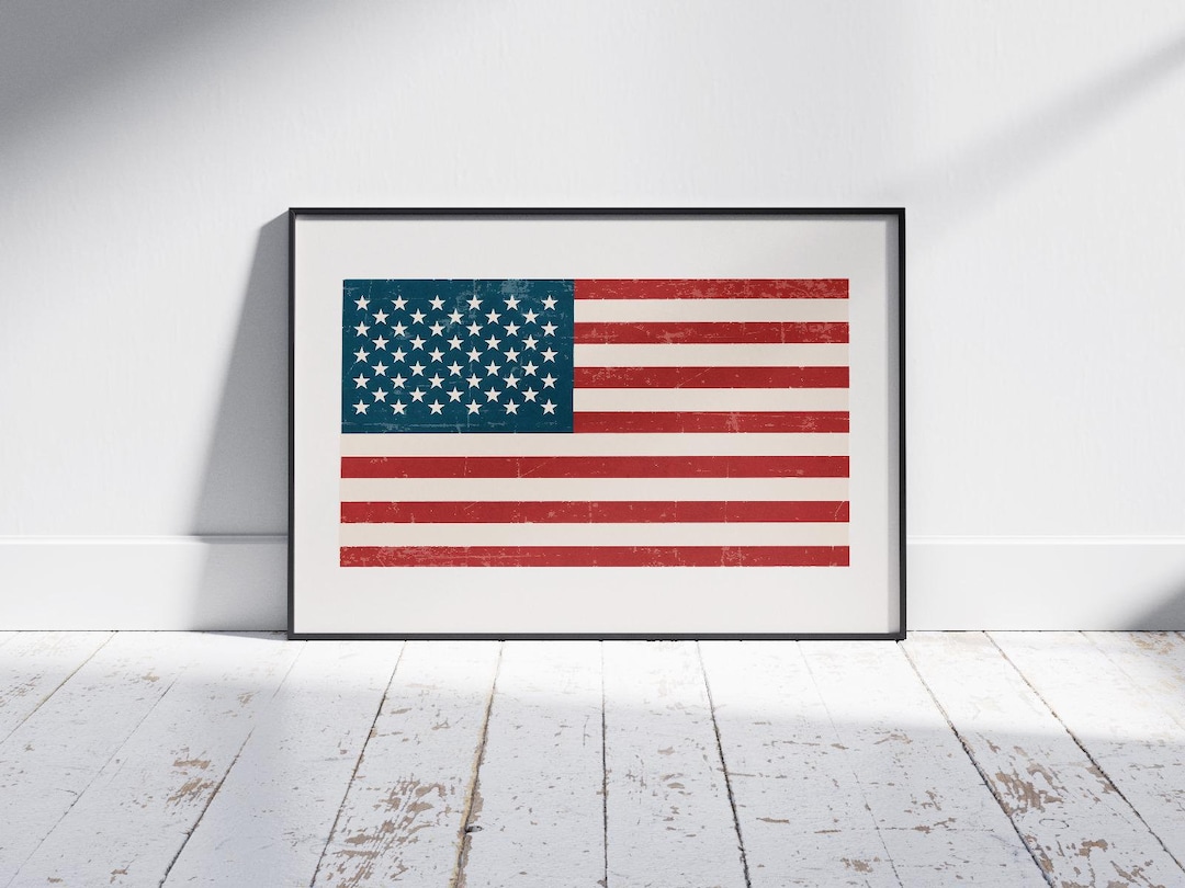 American Flag Canvas for Rustic American Wall Decor, America Wall Art ...