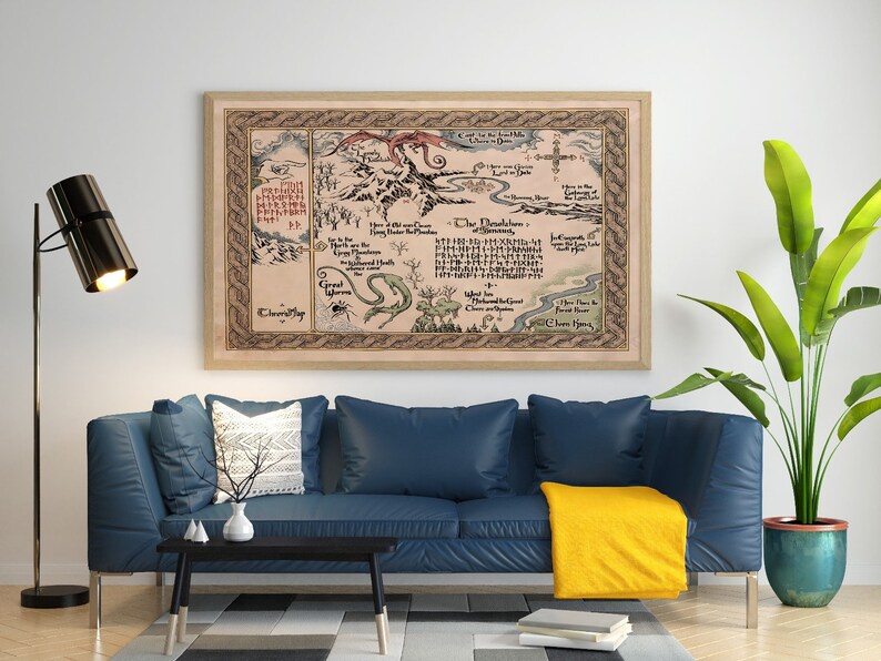 Fantasy Map Canvas Wall Art: Lord of Decor, Extra Large Print - Etsy