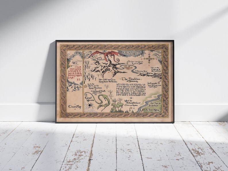 Fantasy Map Canvas Wall Art: Lord of Decor, Extra Large Print - Etsy