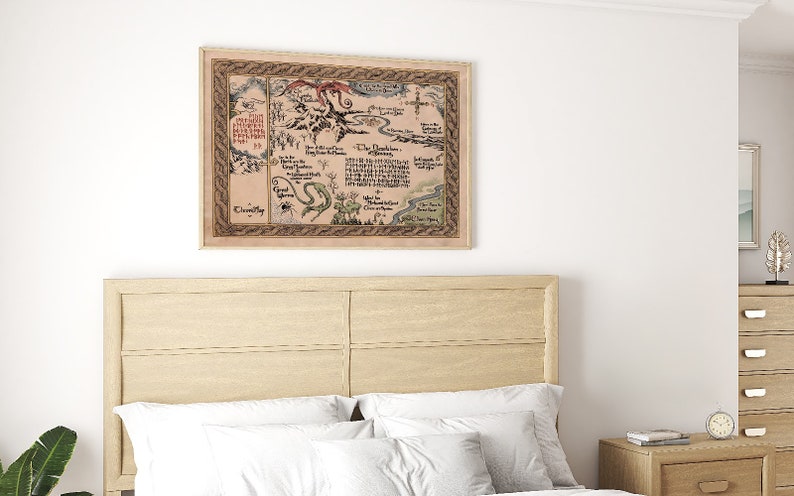 Fantasy Map Canvas Wall Art: Lord of Decor, Extra Large Print - Etsy