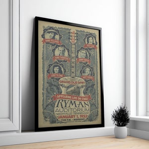 Vintage Ryman Auditorium Poster: Grand Ole Opry, 1953 Framed Gallery ...