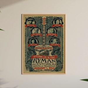 Vintage Ryman Auditorium Poster: Grand Ole Opry, 1953 Framed Gallery ...
