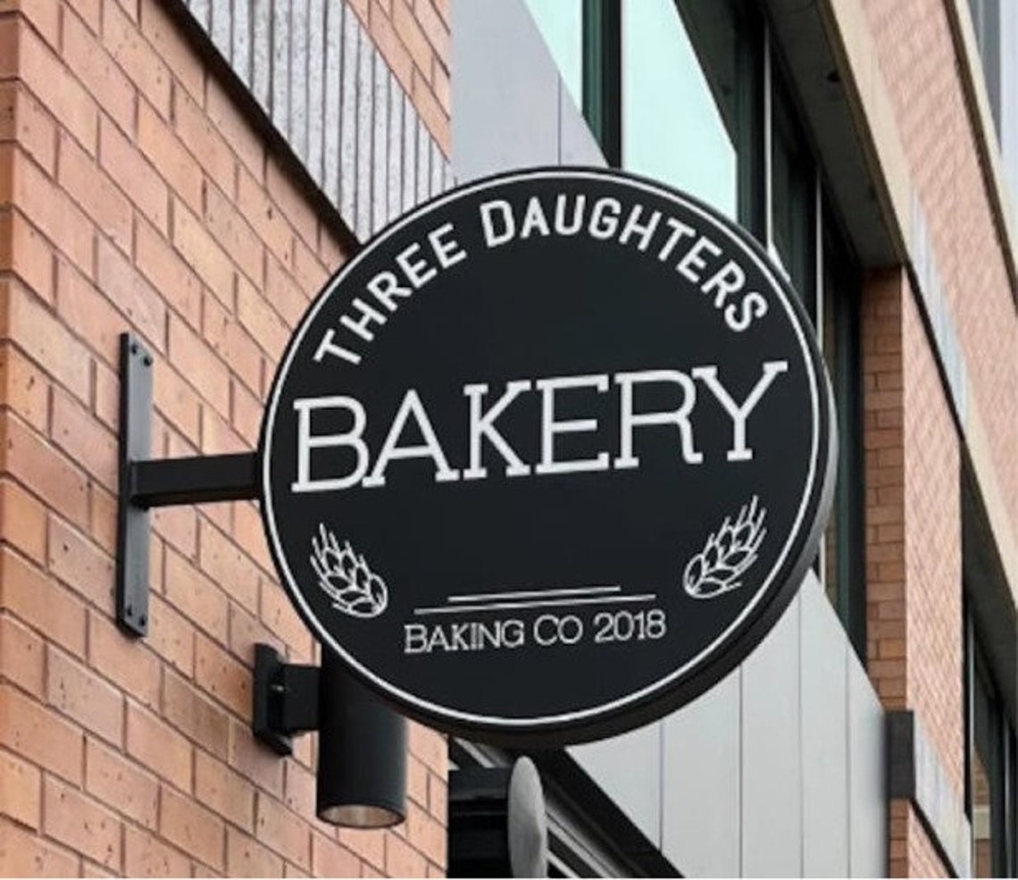 Custom Metal Business Sign, Blade Sign, Double Sided Hanging Sign, Shop ...