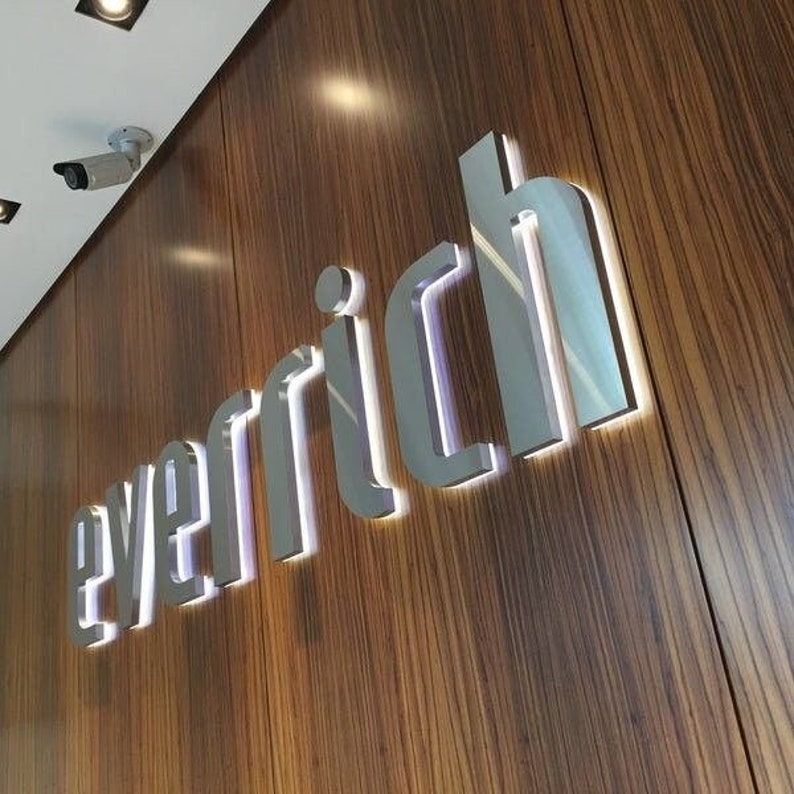 3D Backlit Sign, Custom Metal Letters, Illuminated Sign, Bakery Logo ...