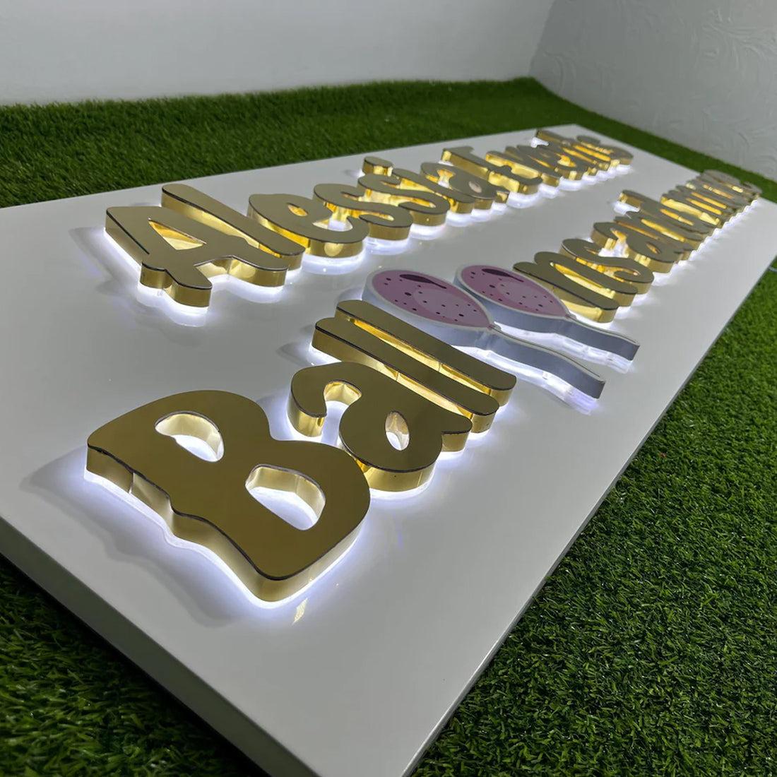 3D Backlit Sign, Custom Metal Letters, Illuminated Sign, Bakery Logo ...