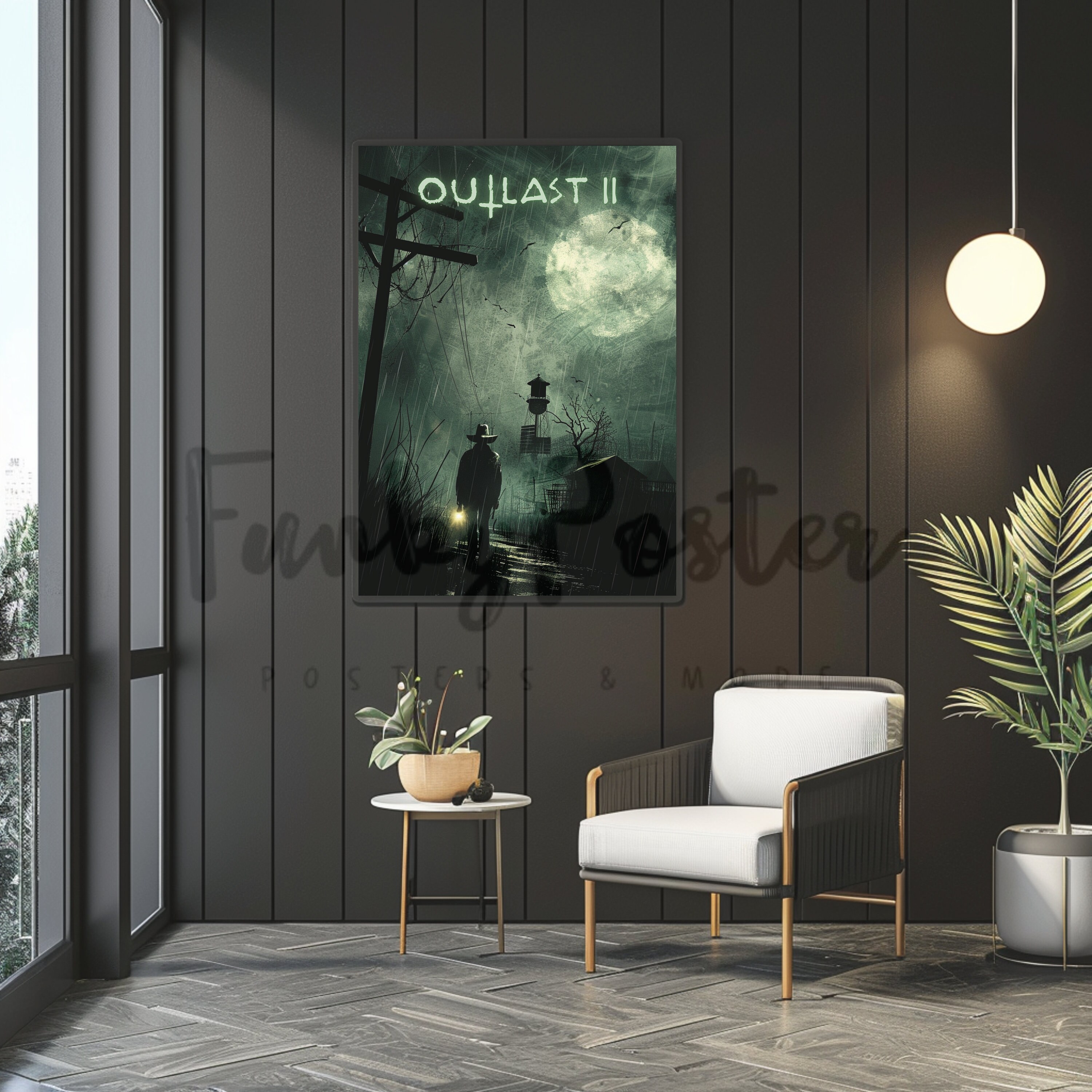 OUTLAST II Poster Searching Silhouette Illustration Art, Gothic, Horror ...