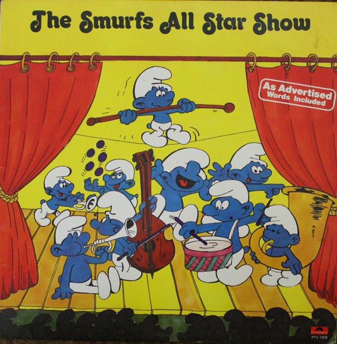 The Smurfs the Smurfs All Star Show Record LP Album EXCELLENT Cleaned ...