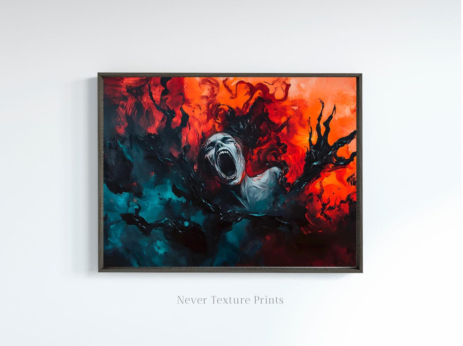 Screaming Void - Abstract Horror Digital Art Print, Surreal Nightmare ...