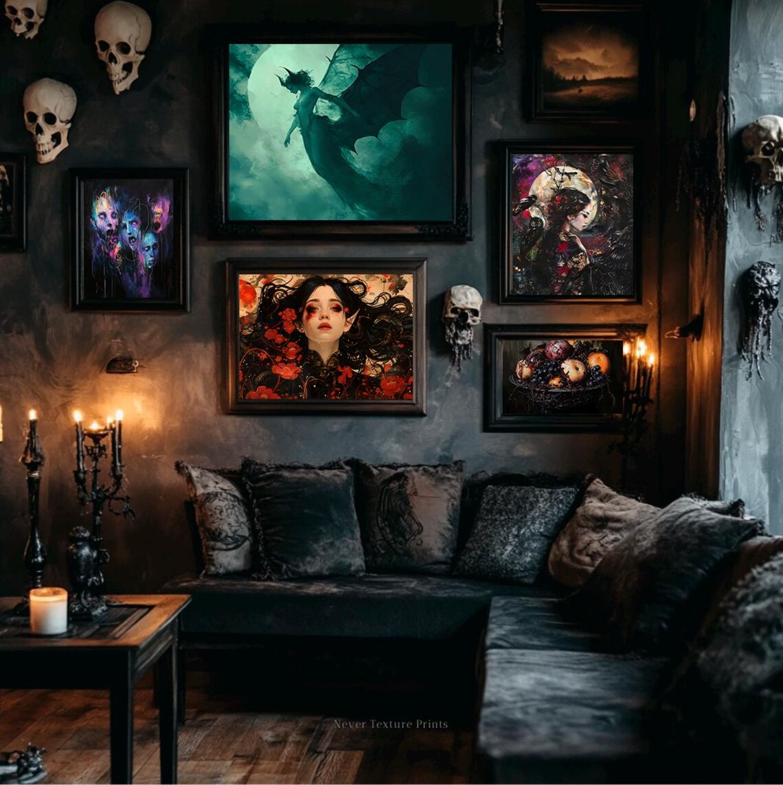 Haunted Visions Surreal Horror Faces Art Print - Etsy