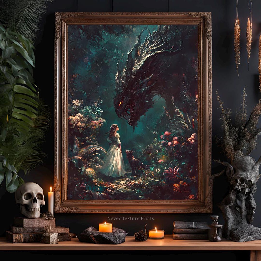 The Forest Encounter Fantasy Creatures Digital Art- Wall Art - High ...