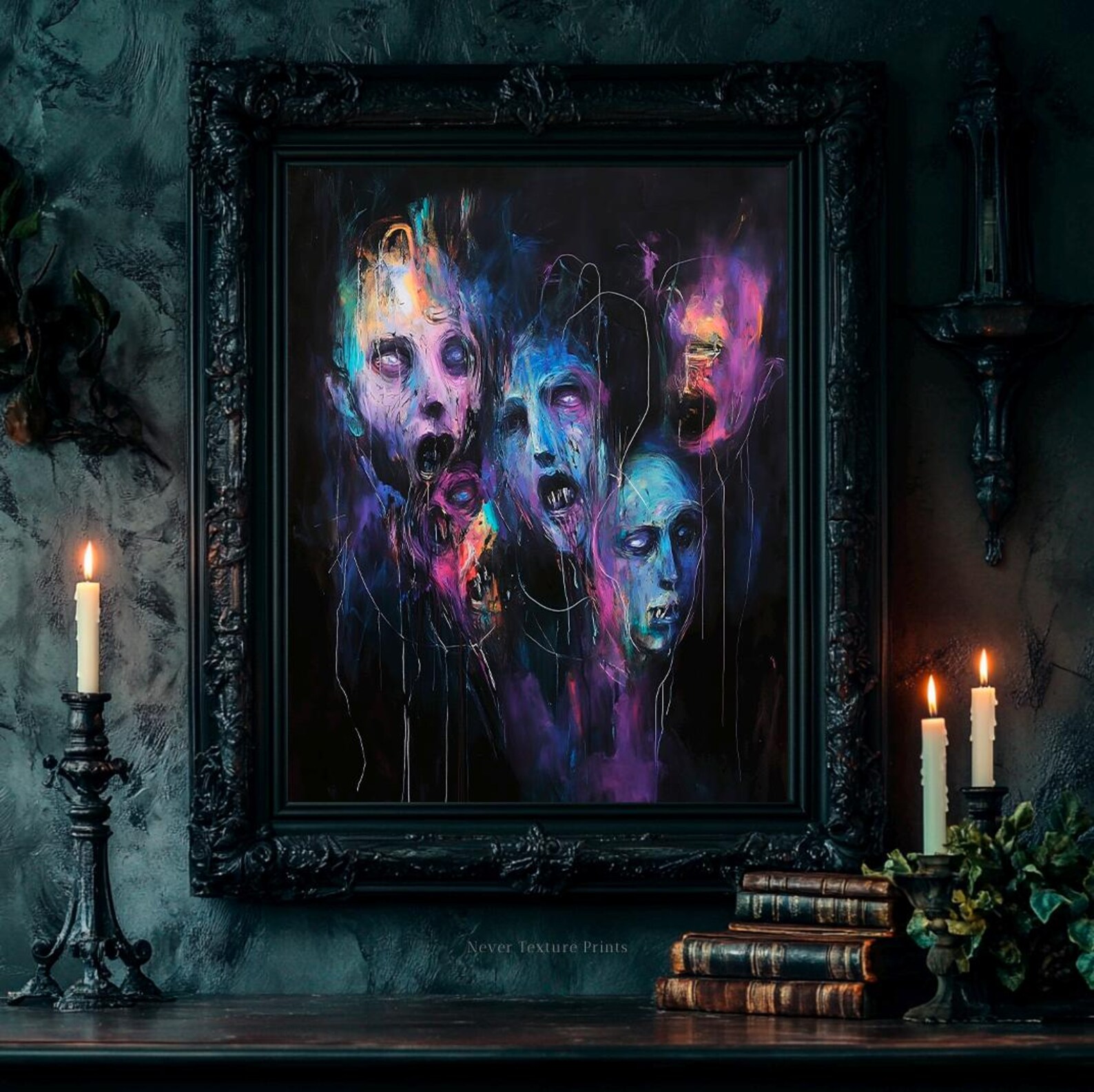 Haunted Visions Surreal Horror Faces Art Print - Etsy