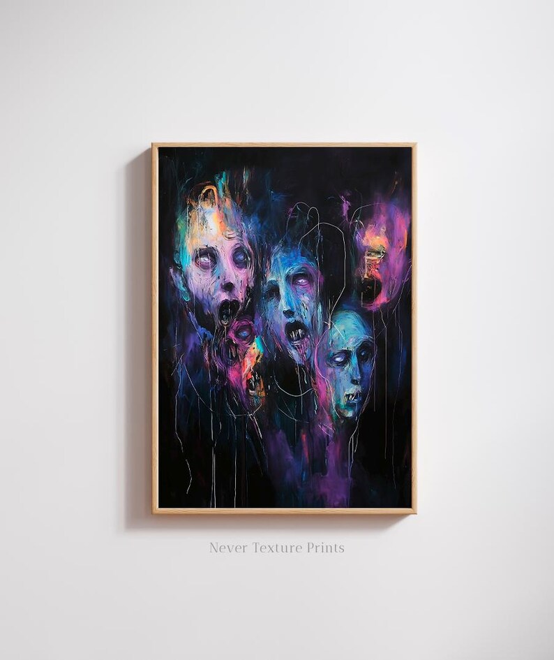 Haunted Visions Surreal Horror Faces Art Print - Etsy