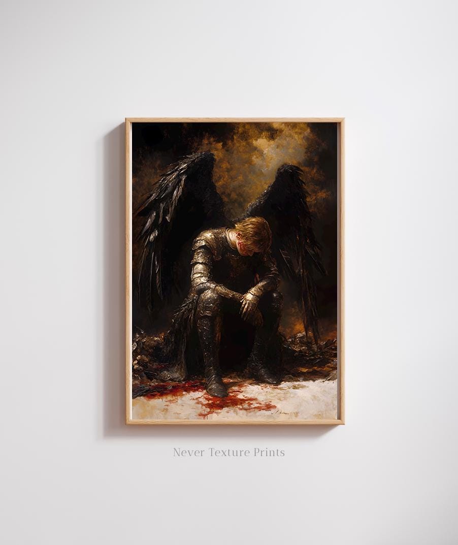 Fallen Angels Art Print Set - Dark Fantasy Digital Wall Art Pack - Etsy
