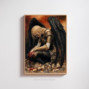 Fallen Angels Art Print Set Dark Fantasy Digital Wall Art Pack - Etsy