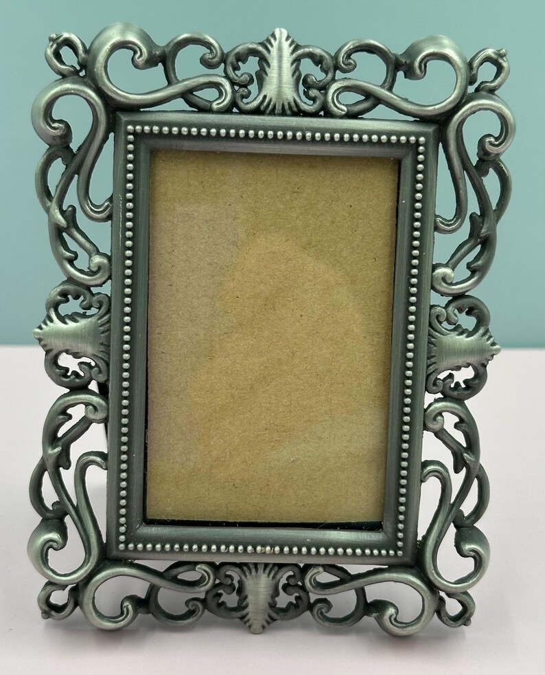 Vintage Pewter Rectangle Photo Frame - Etsy