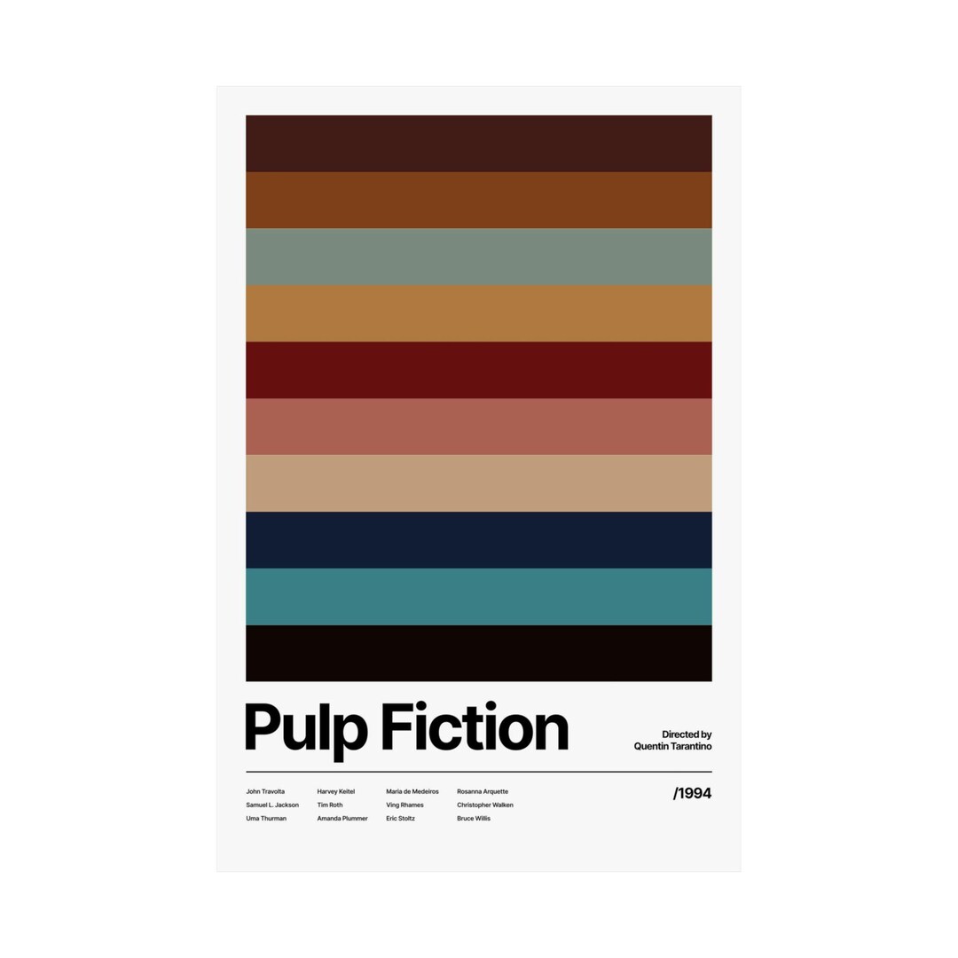 Pulp Fiction Movie Color Palette Poster Minimalist Movie Art for Home ...