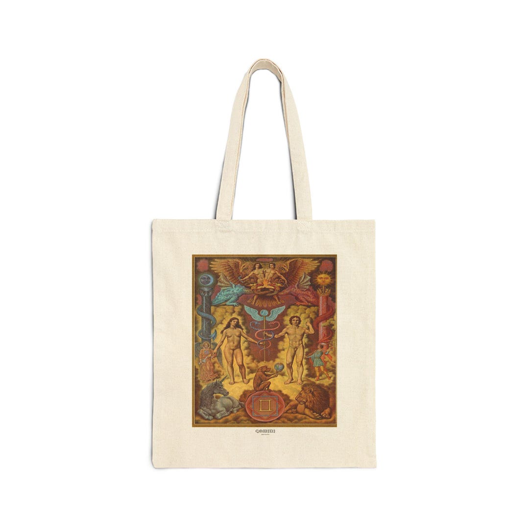 Gemini Johfra Bosschart Zodiac Series Cotton Canvas Tote Bag Perfect ...