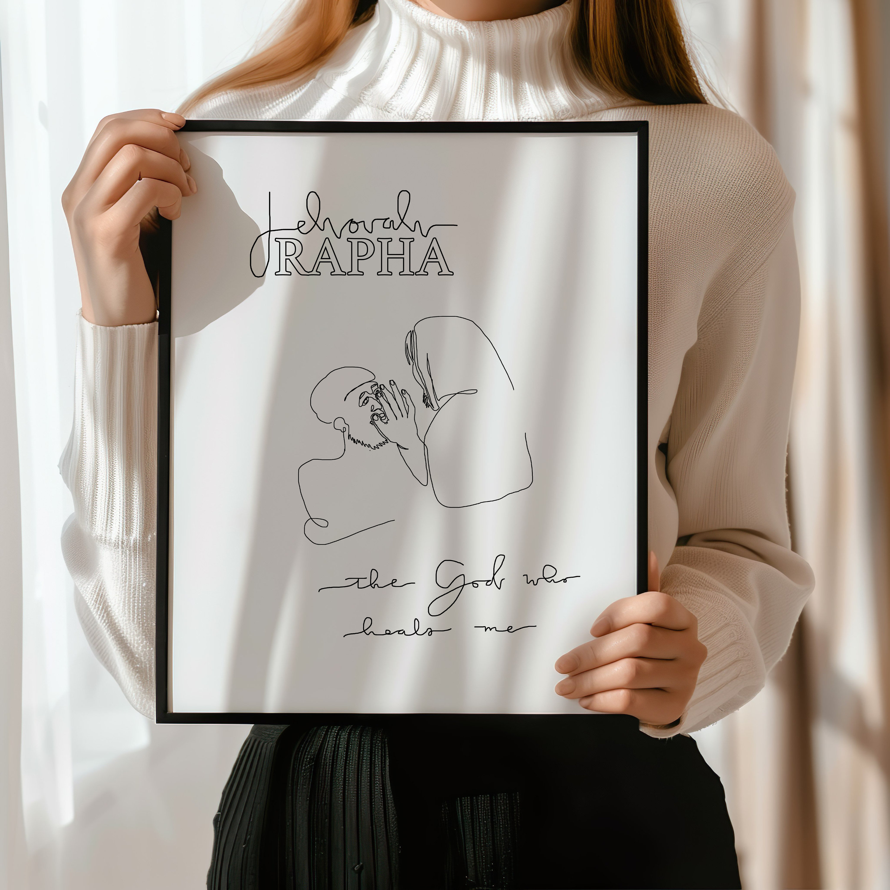 Names of God One Line Art Set of 8, Biblical Christian Printable Art ...