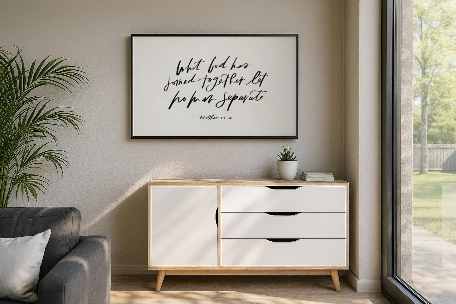 What God Has Joined Together Matthew 19:6 - Christian Wall Art, Wedding ...