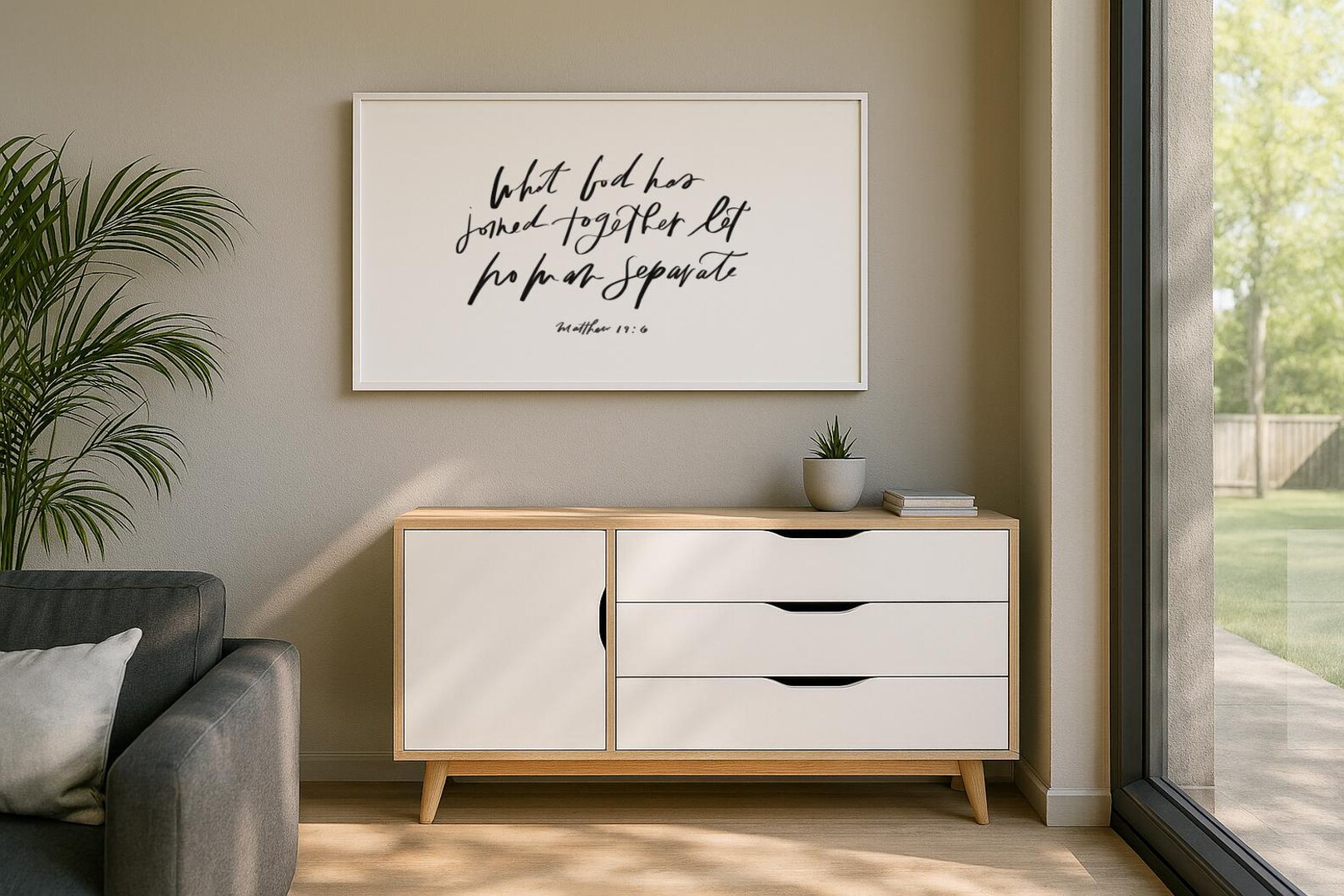 What God Has Joined Together Matthew 19:6 - Christian Wall Art, Wedding ...