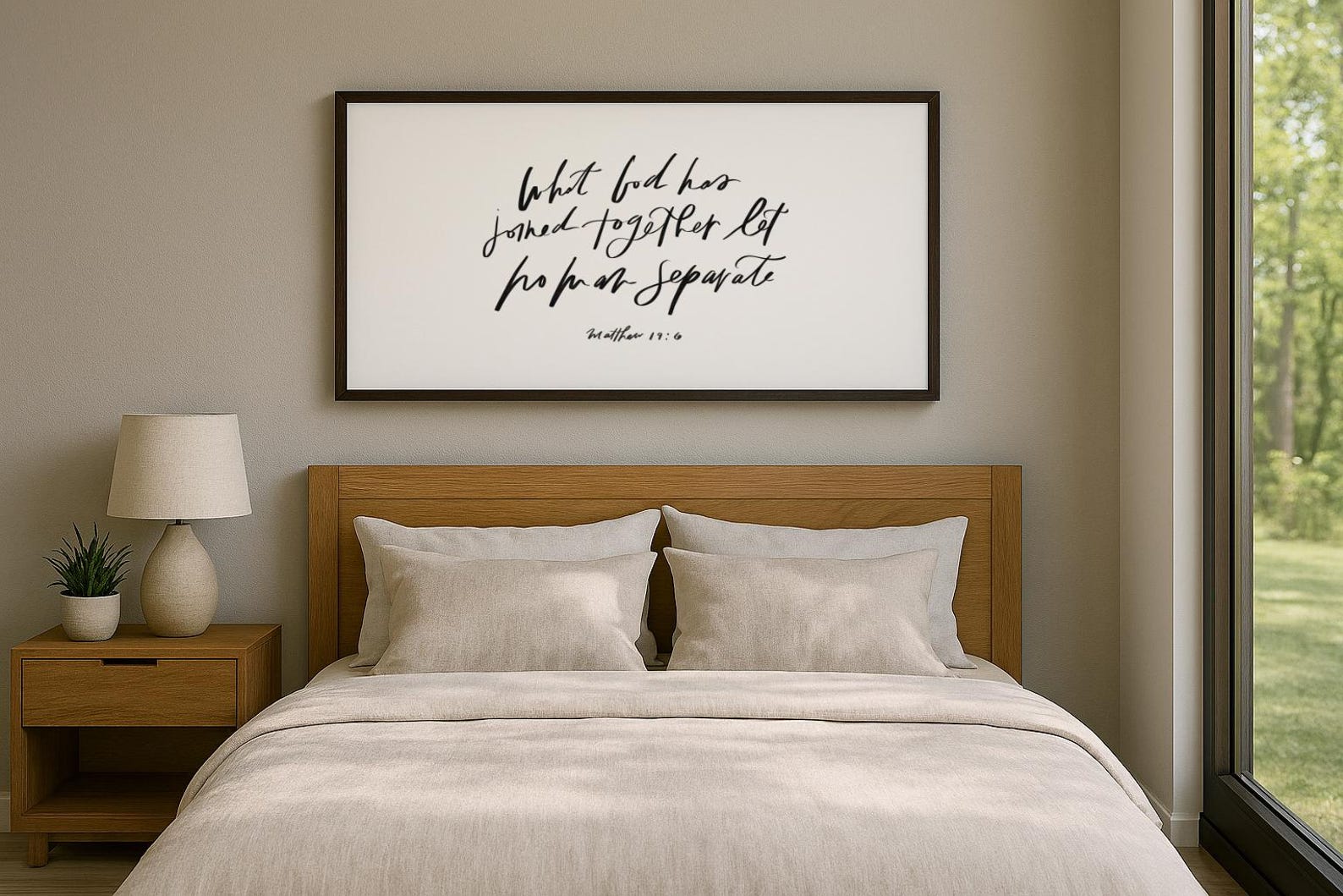 What God Has Joined Together Matthew 19:6 - Christian Wall Art, Wedding ...