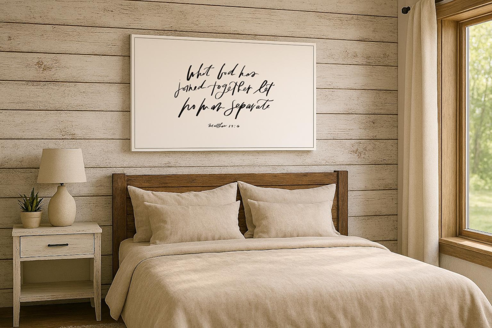 What God Has Joined Together Matthew 19:6 - Christian Wall Art, Wedding ...