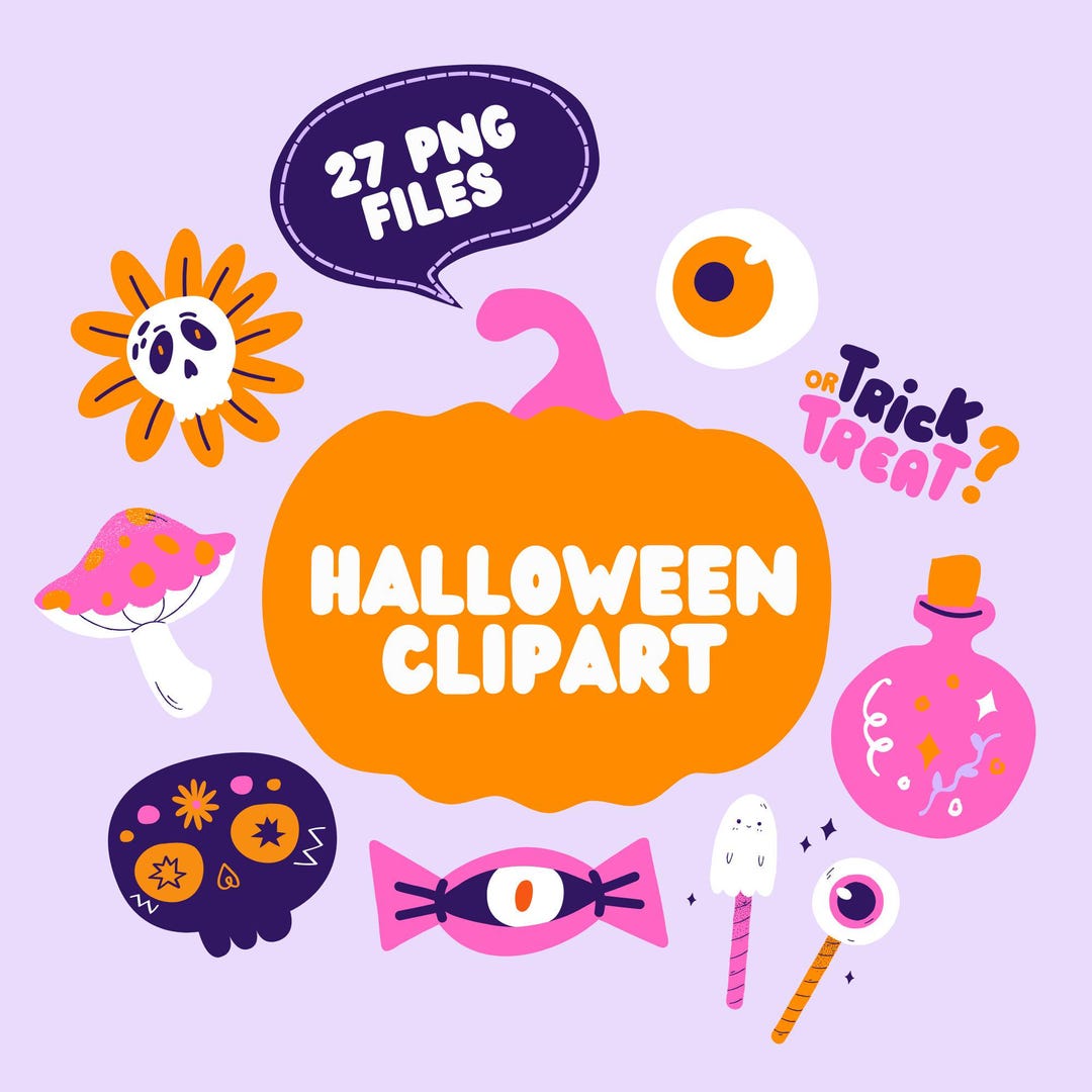 Halloween Clipart, Cute Halloween Clipart, Pumpkin Clipart, Cute ...