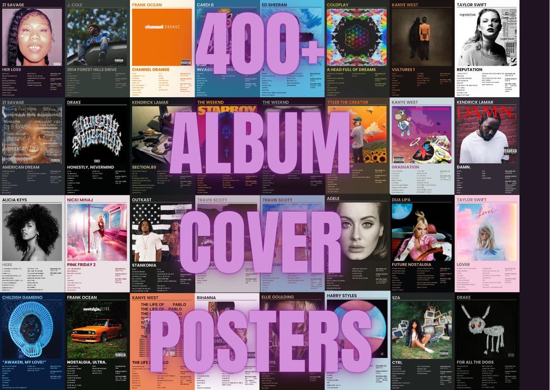 400+ Music Album Cover Posters – Modern Album Art Prints (digital ...