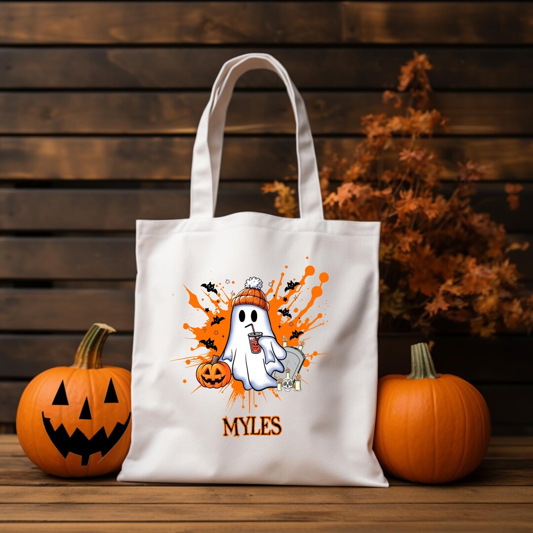 Trick or Treat Bags Personalized Personalized Halloween Tote Bag Trick ...