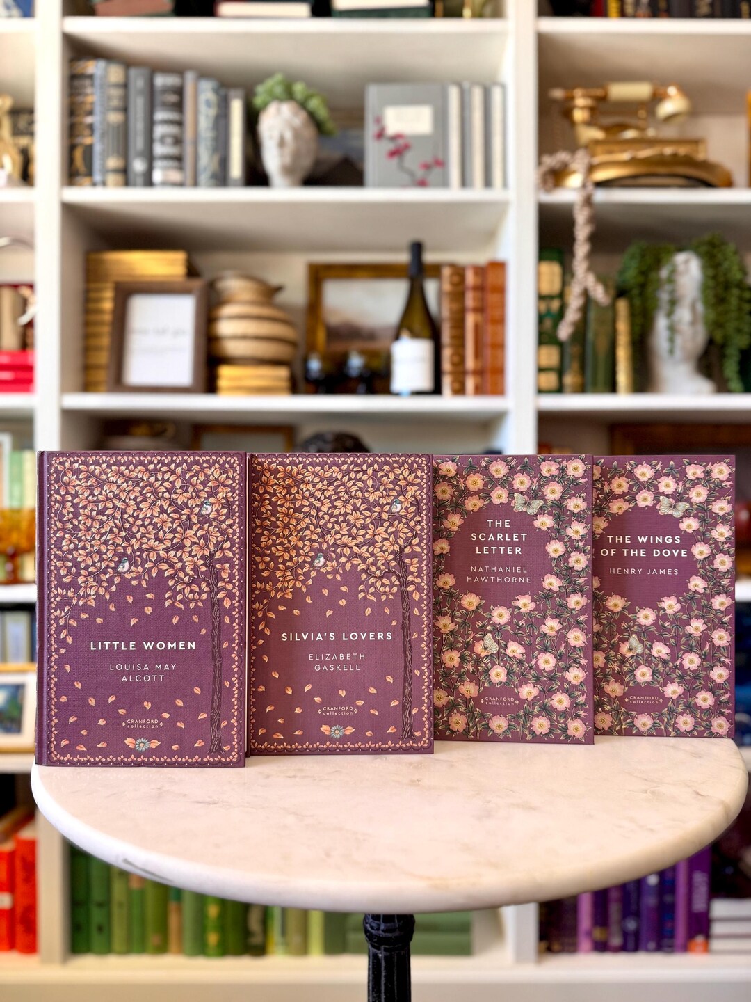 NEW Set of 4 Maroon Floral Classics - Hardcover Collector’s Editions ...