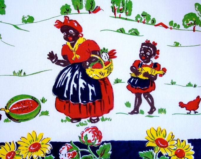 Vintage Black Americana Tablecloth Plantation - Etsy