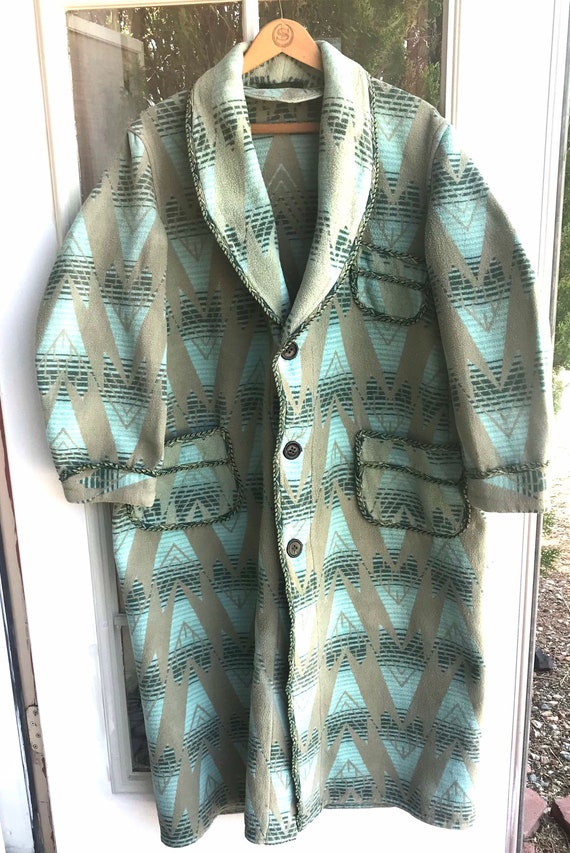 Vintage BEACON Blanket ROBE Restored Navajo Extra Large Hand | Etsy