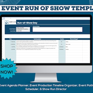 Event Run of Show Template - Etsy
