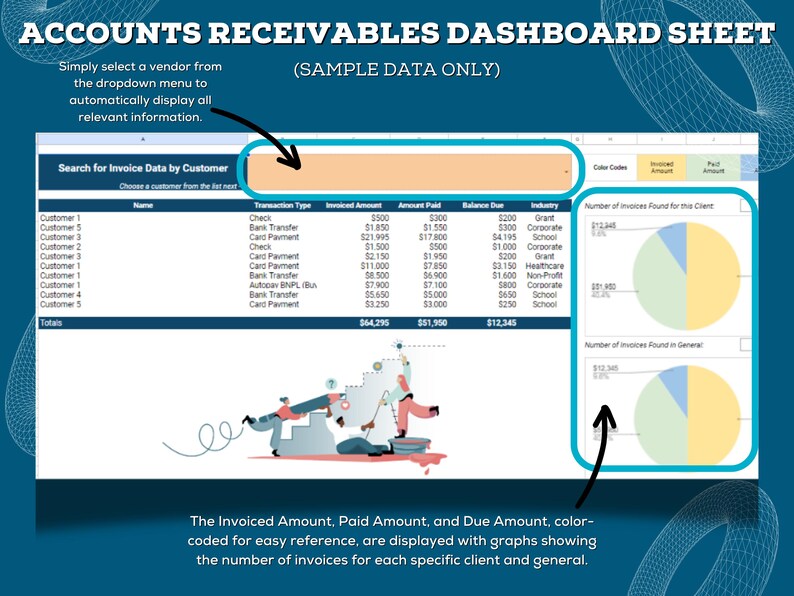 Accounts Receivables Tracker Template - Etsy