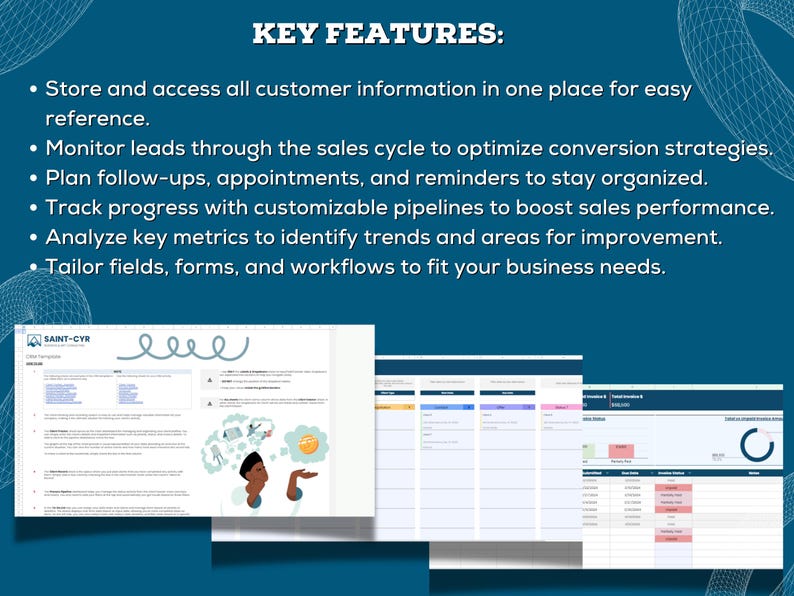 CRM (customer Relationship Management) Template - Etsy
