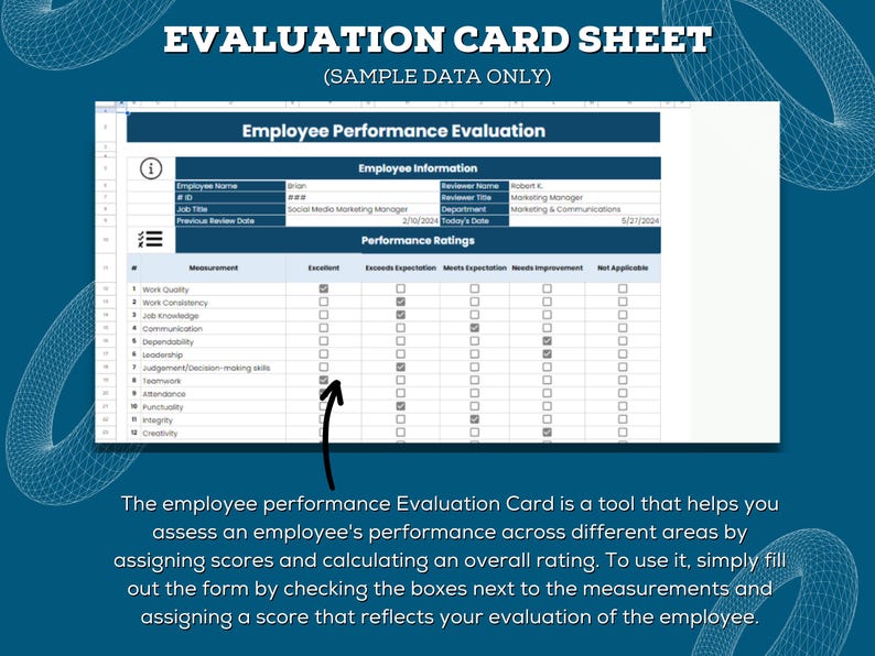 Employee Performance Evaluation Digital Template by Saint-cyr Business ...